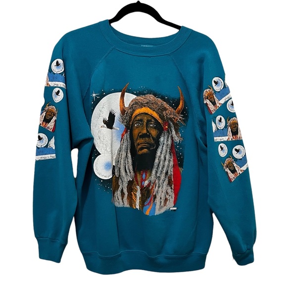 Hanes | Sweaters | Vintage Hanes Her Way Native American Indian Chief ...